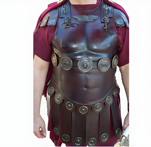 Roman-Inspired Leather Chest Armor – Medieval Style with Embossed ...