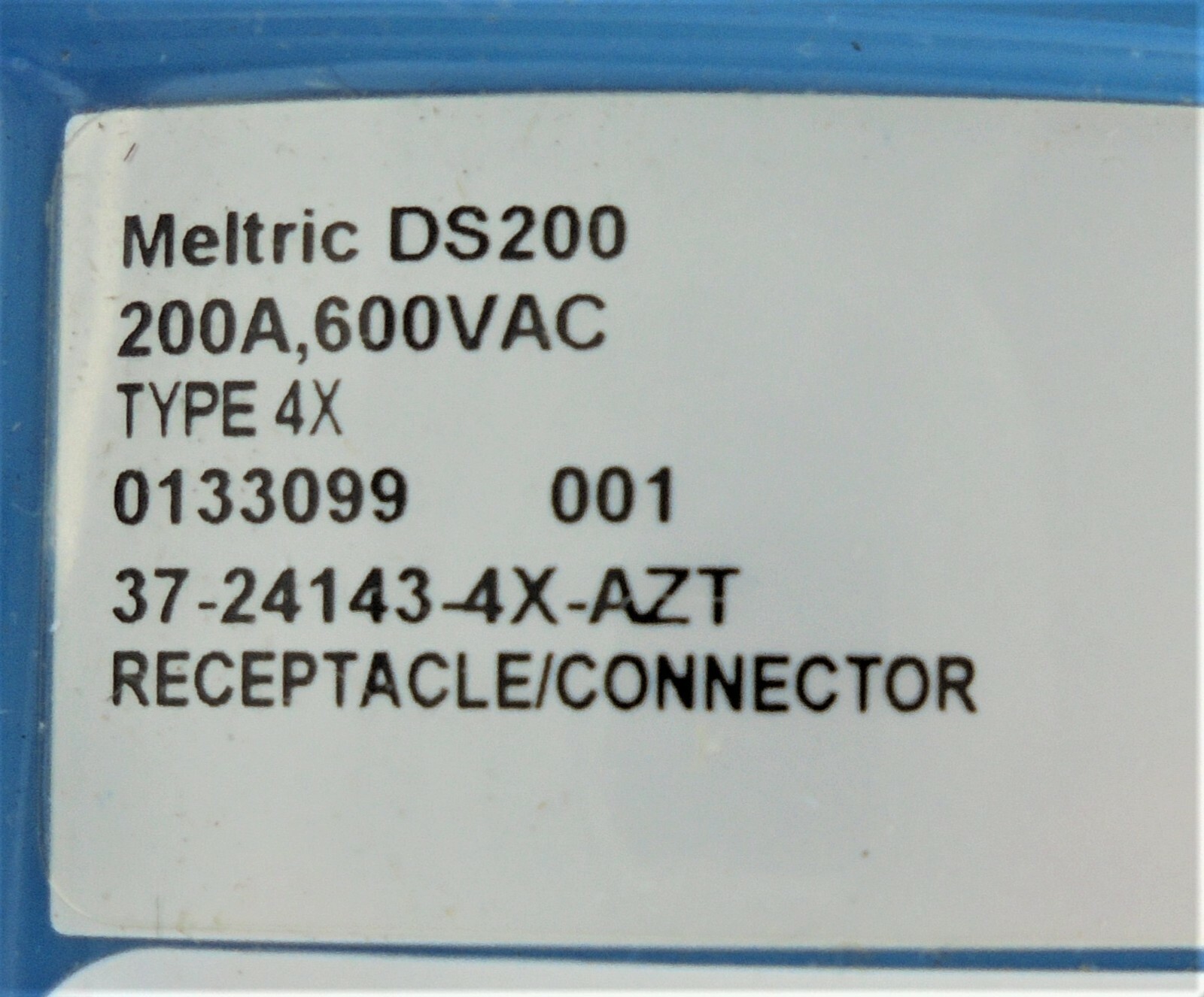 MELTRIC 37-24143-4X-AZT RECEPTACLE/CONNECTOR DS200 200A 3P+G 600vAC | eBay