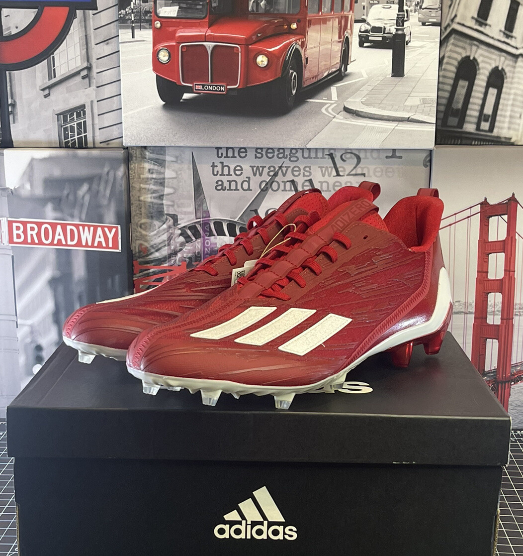 Adidas Men's Adizero Team Power Red Football Cleats GW5058 Size 12.5 ...