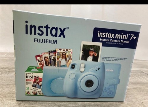 Fujifilm Instax Mini 7+ Instant Camera Bundle Light Blue New - Minor ...