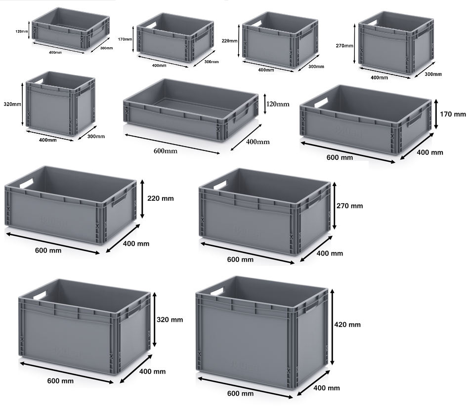 Heavy Duty Shipping Containers Plastic Box Warehouse