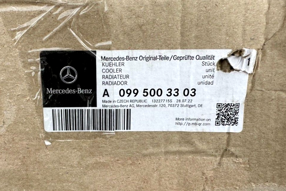 2015 2016 2017 MERCEDES S550 S600 S65 S63 RADIATOR COOLER 0995003303 ...