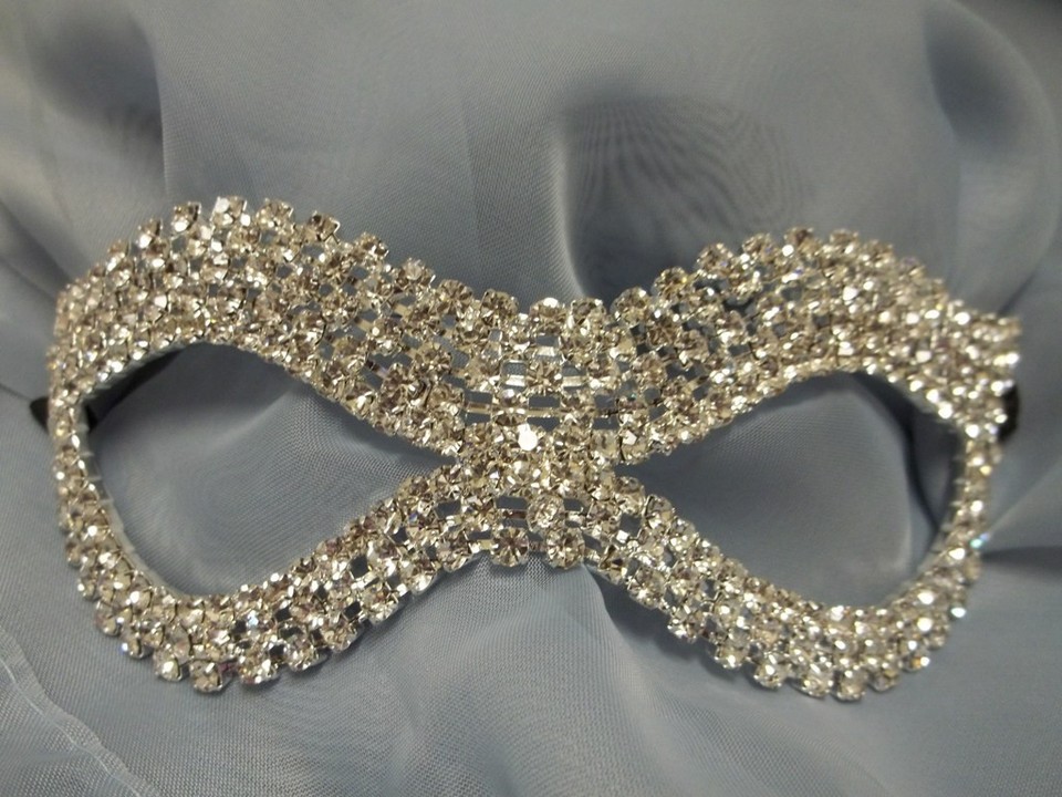 Full Rhinestone Crystal Masks Silver Gold Wedding Masquerade Mask | eBay