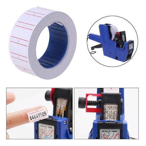 10 Rolls Labels for Mx-5500 White Double Red Lines Marker Set | eBay