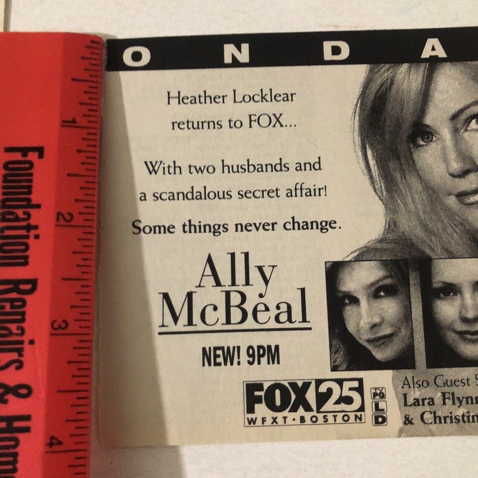 Ally McBeal Tv Guide Print Ad Calista Flockhart Christina Ricci TPA19 ...