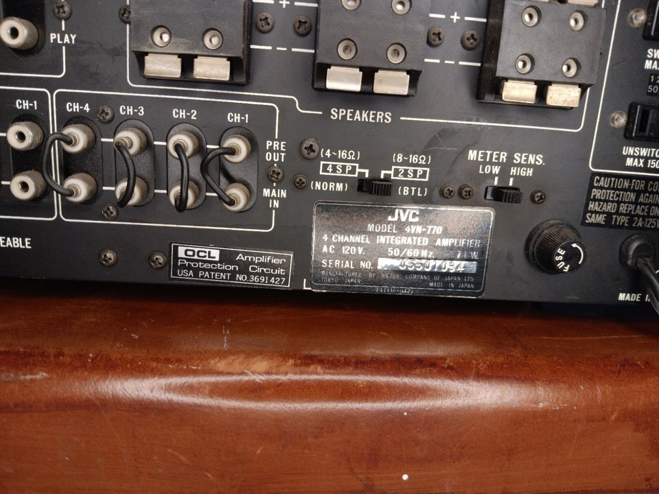 JVC 4VN-770 4-Channel Integrated Amplifier | eBay