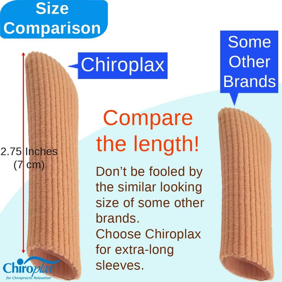 Chiroplax Gel Finger Toe Cap Protector Sleeve Tube Separator Bunion ...