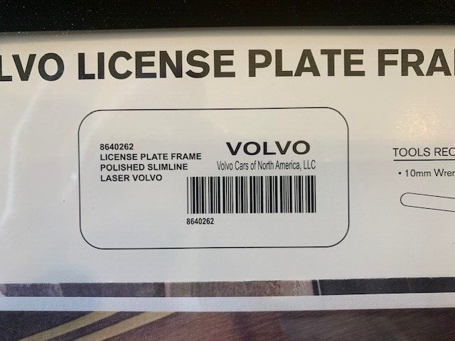Volvo License Plate Frame/Cover | Genuine OEM | Road Legal