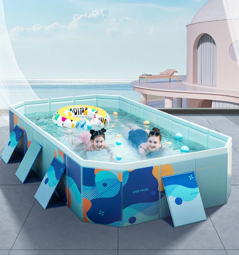 Outdoor Foldable Rectangular Swimming Pool Above Ground Pool Adult ...