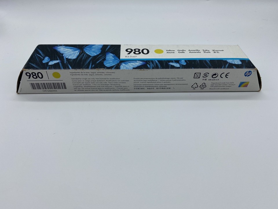 GENUINE HP 980 Yellow Ink Cartridge (D8J09A) | eBay