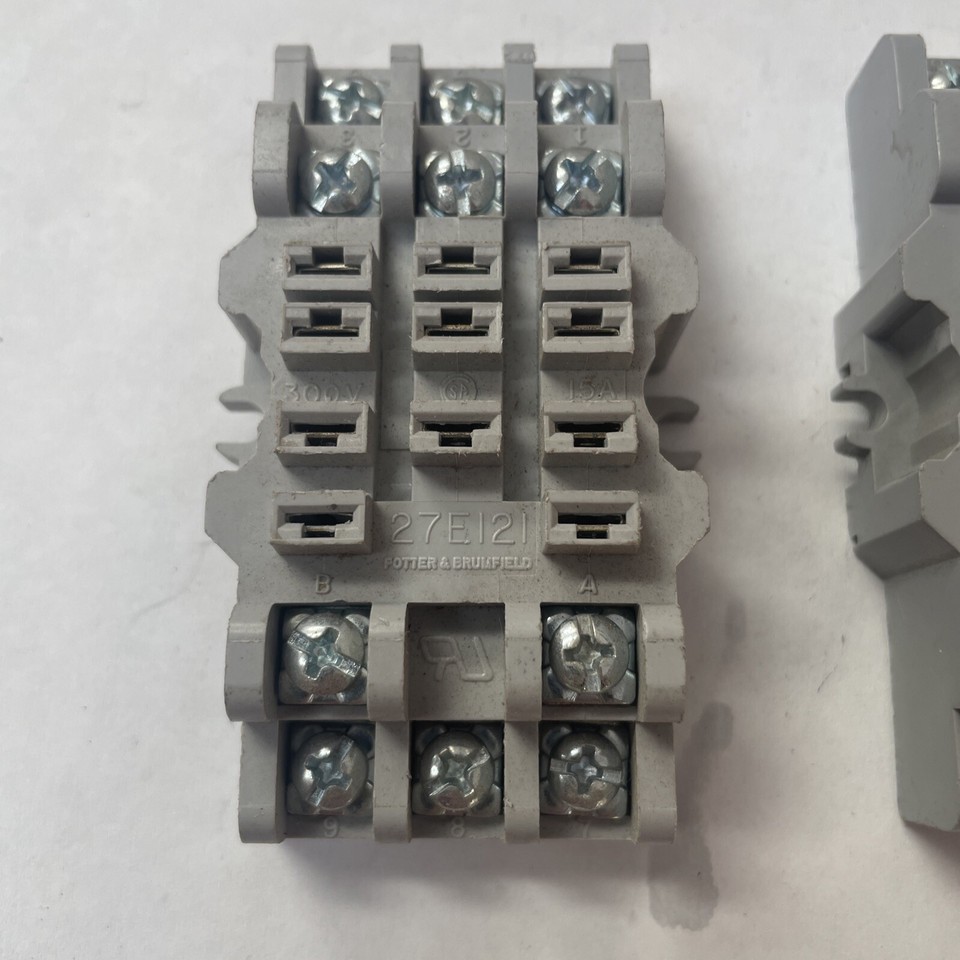 Potter & Brumfield 27E121 11 Pin Blade Relay Socket 10 Amp 240VAC (QTY ...
