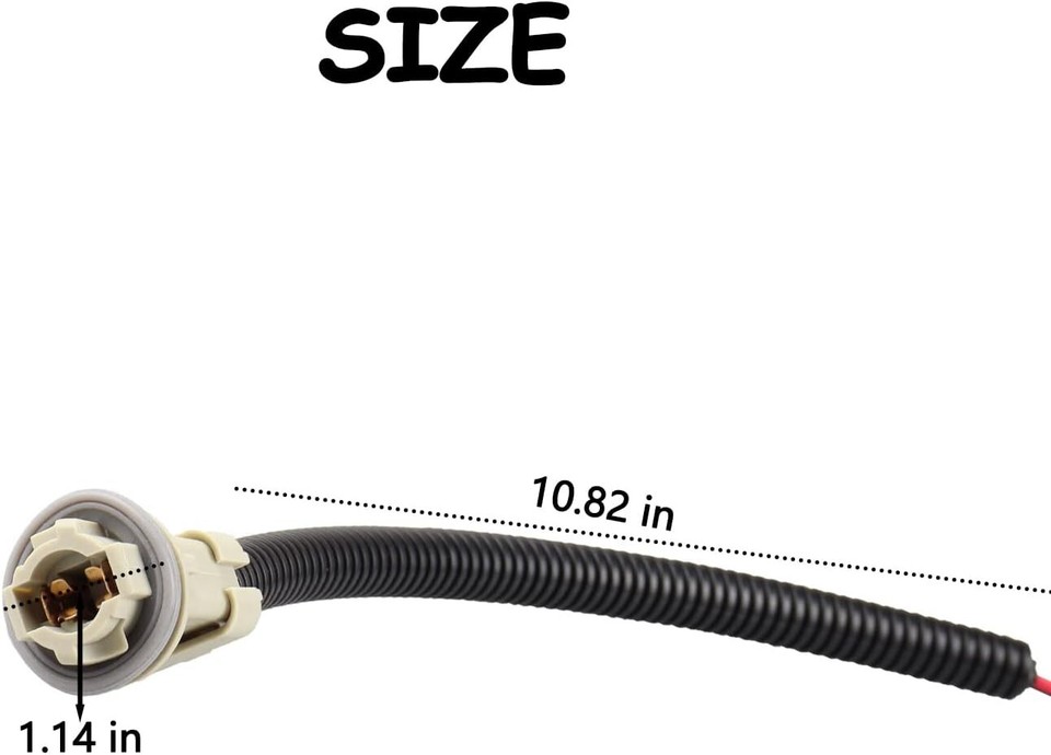 LED License Plate Light Socket with Wiring Harness Compatible with F150 ...