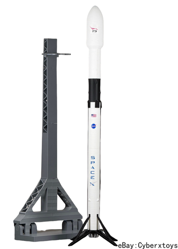1:144 NASA SpaceX Falcon 9 F9 Strong back Rocket Model Set Foldable Leg ...