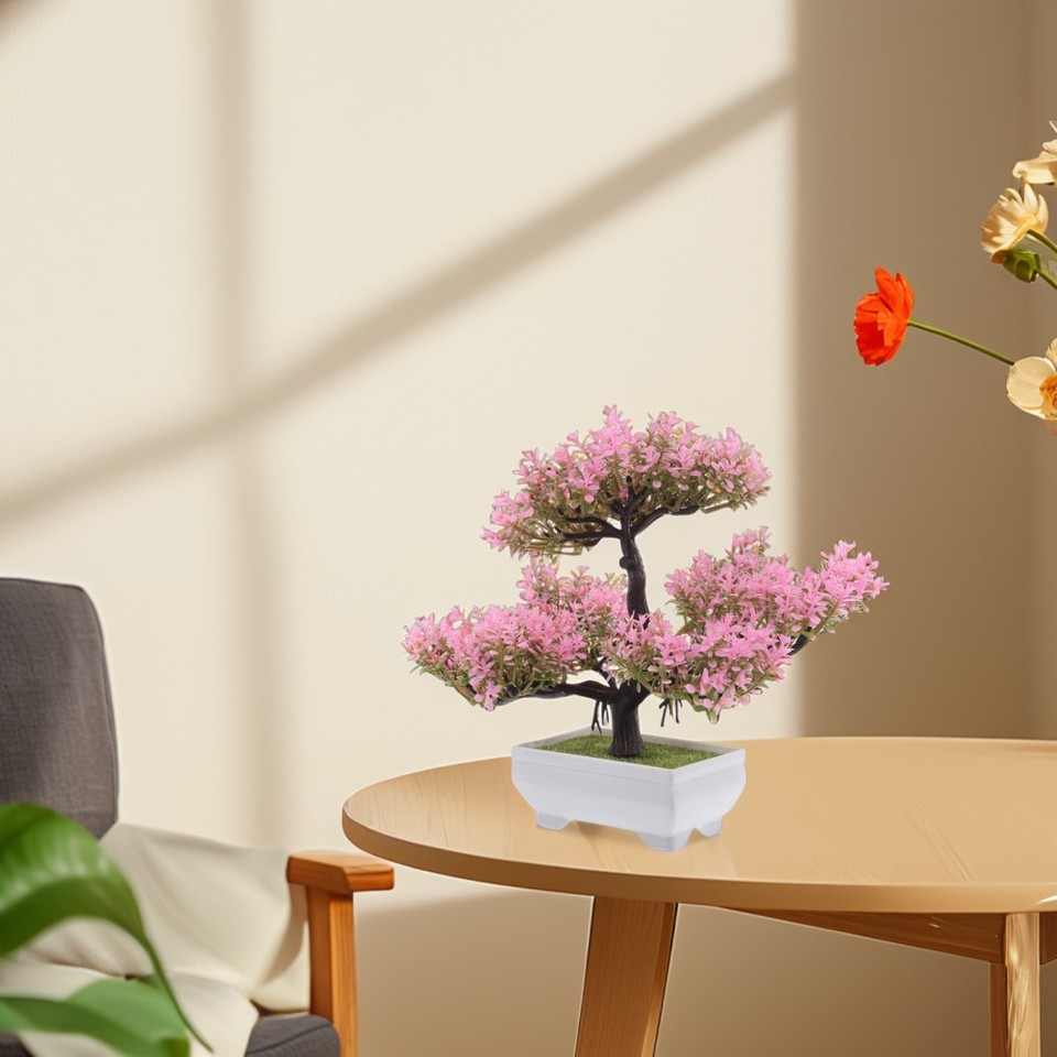 Imitation Bonsai Pine Tree Small Fake Decor Artificial Plastic Plants ...