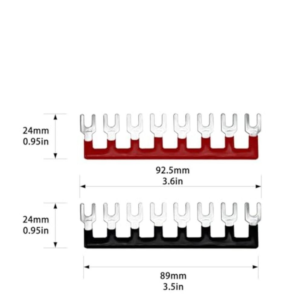 600V 25A Terminal Blocks Set Double Row 4 Pieces for Busbar ...