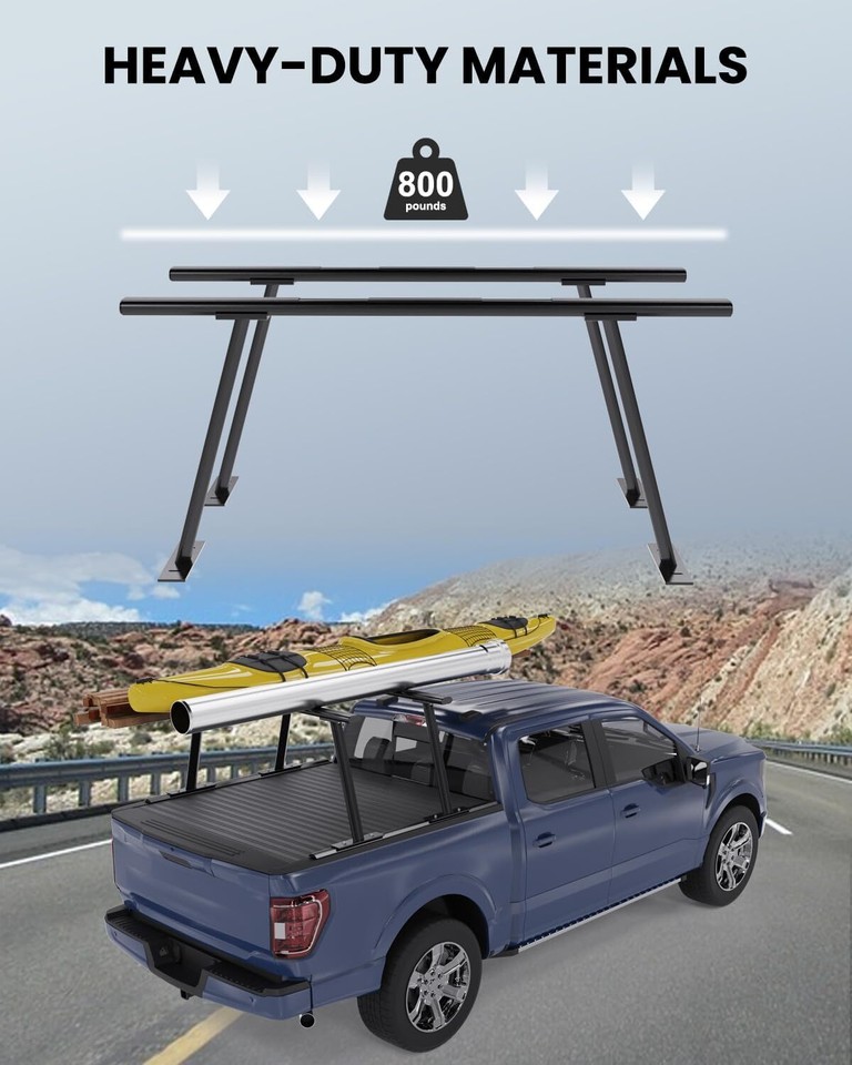 Universal Truck Bed Rack Adjustable Aluminum Pickup Truck Bed Ladder ...