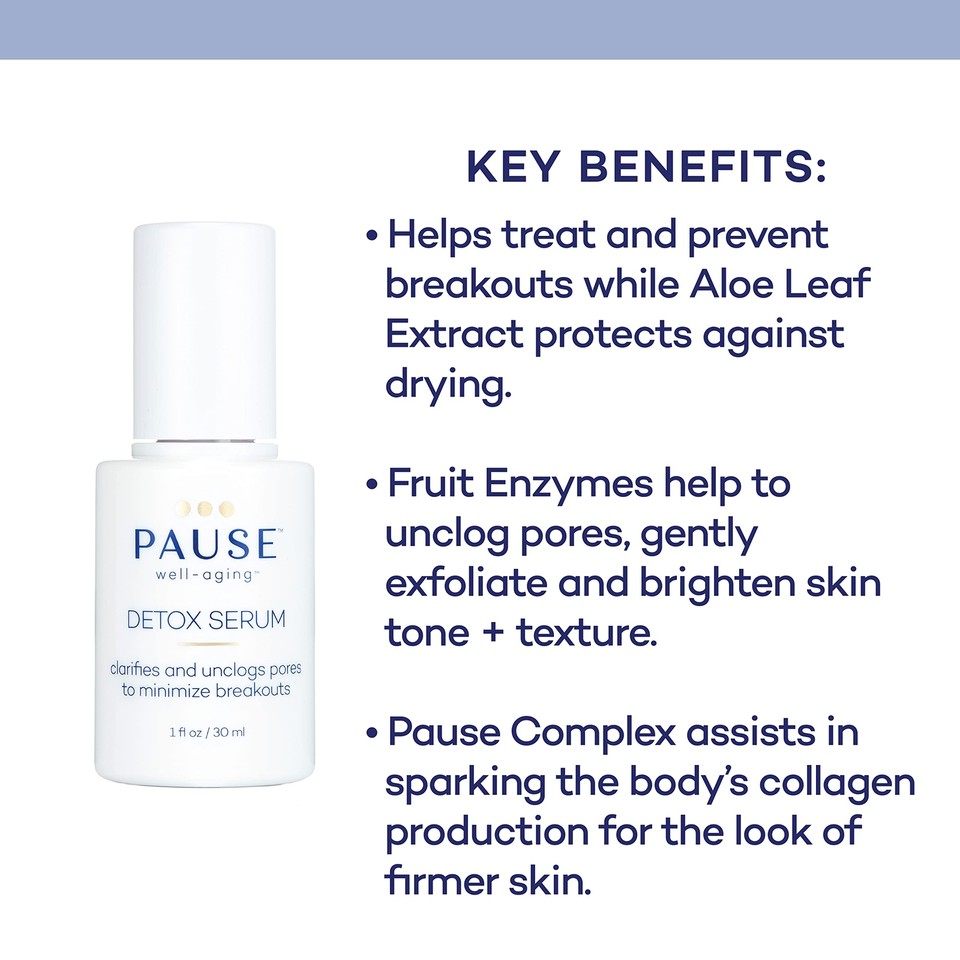 Pause Well Aging Detox Serum - Skin Care For Menopausal Women - 1 fl oz | eBay
