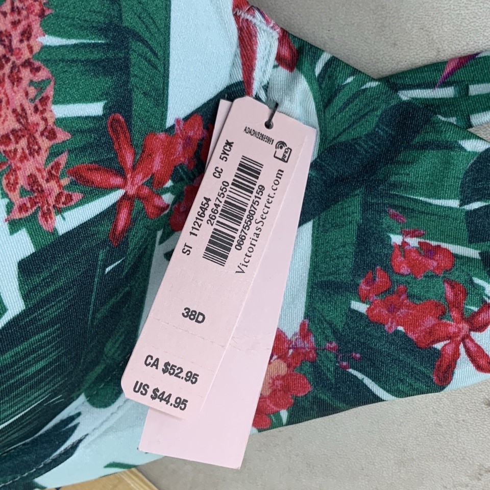 Victoria's Secret Women Size 38D Swim Top Bikini Bathing Suit Underwire ...