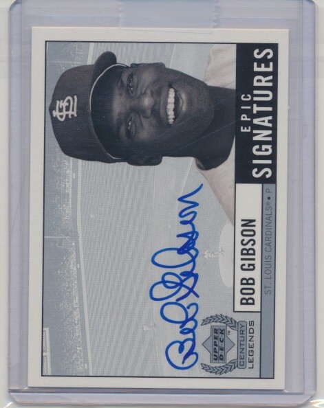 Bob Gibson 1999 Upper Deck Epic Signatures BG Auto Autograph signed ...