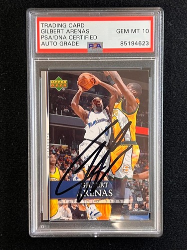 2007-08 Upper Deck First Edition #200 Gilbert Arenas Signed Card AUTO ...