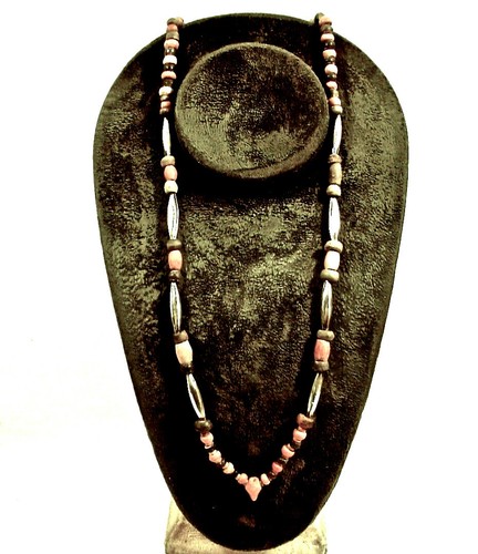 PRE-COLUMBIAN CERAMIC & SILVER BEAD NECKLACE COA | eBay