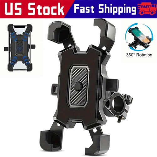 Motorcycle Phone Mount Auto Lock Military Anti-Shake Bike Phone Holder ...