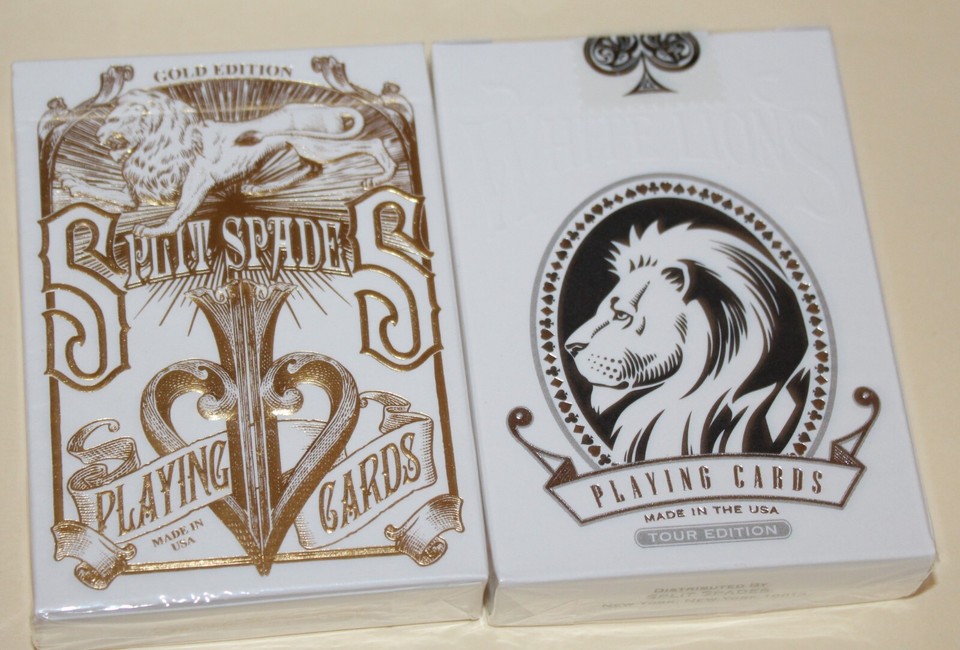 David Blaine Rare Ltd Ed, Gold Split Spades-Black Lions, White Lions ...