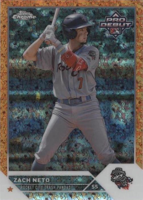 2023 Topps Pro Debut - Chrome Zach Neto #PDC-94 Orange Mini-Diamond ...