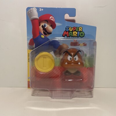 Nintendo Super Mario Goomba Action Figure with Coin | eBay