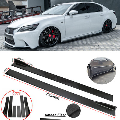 Side+Skirt Extension Lip Body Kits Carbon Fiber Painted For Lexus IS250 ...