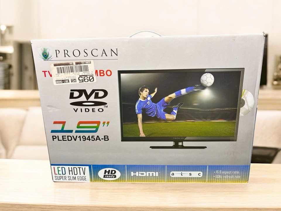 Proscan PLEDV1945A-J TV/DVD Combo LED HDTV Black 19" Widescreen Super ...