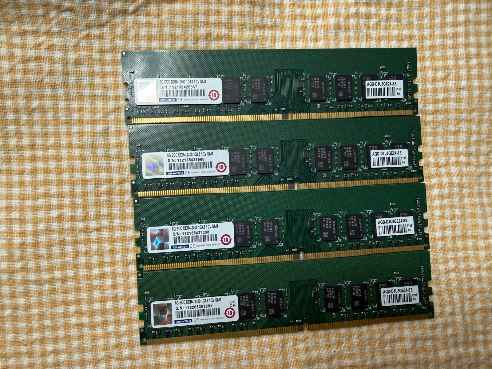 AQD-D4U8GE24-SE Advantech 64GB (8GB x 8) DDR4-2400MHz ECC Unbuffered ...