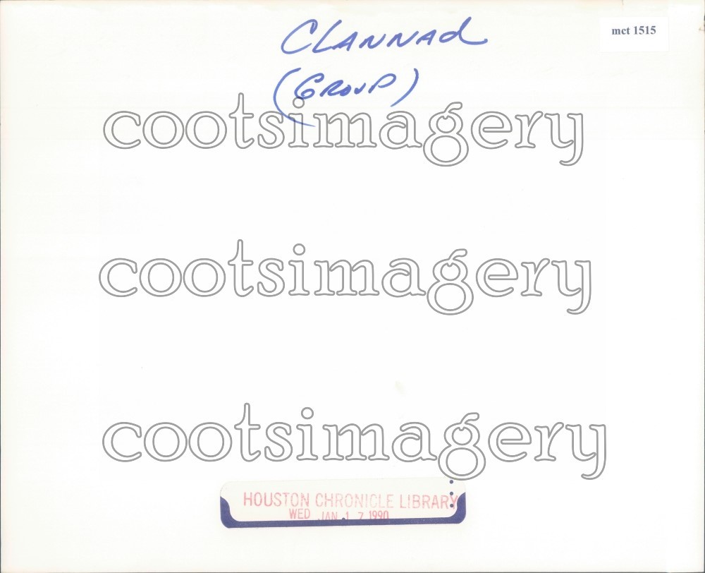 1990 Irish Music Band Clannad by Waterfall Brennan Siblings Press Photo ...
