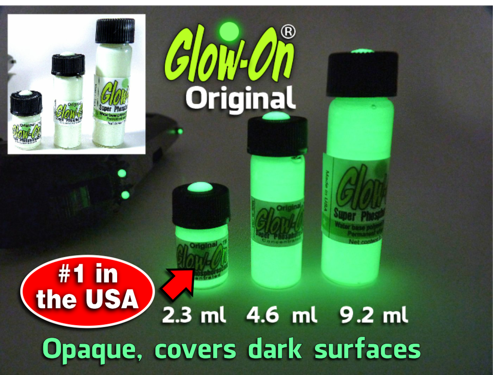 Glow-On ORIGINAL Glow Paint For Gun Sights, Fishing Lures 2.3 ml Vial ...