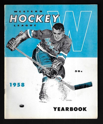RARE! 1957-58 Western Hockey League (WHL) Yearbook, Champs Brandon ...