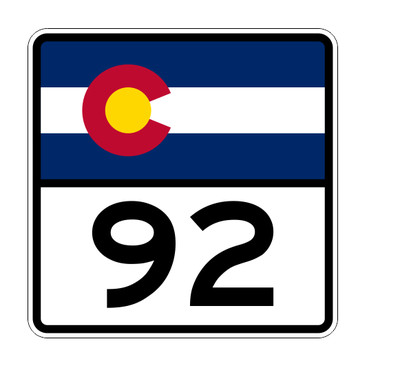 Colorado State Highway 92 Sticker Decal R1830 Highway Sign | eBay