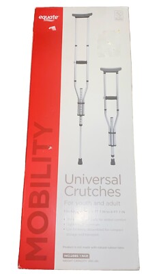 Universal Crutches for Youth and Adult - Equate - Open Box | eBay