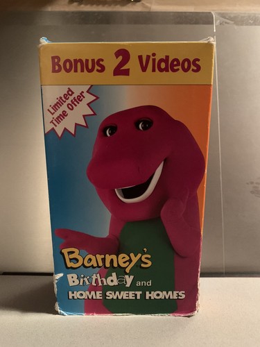 Barney Bonus 2 Pack Barney’s Birthday & Home Sweet Homes VHS Tape Set ...