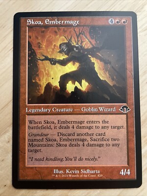 MTG Skoa, Embermage Retro Frame Regular Modern Horizons 3 #0420 MH3 NM ...