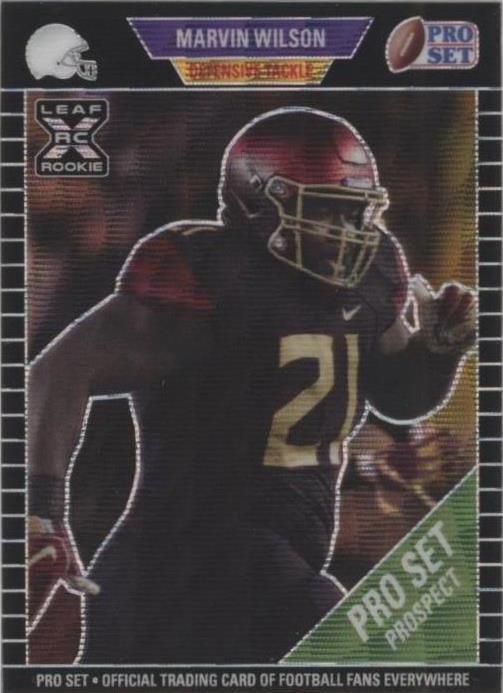 2021 Leaf Pro Set Metal - Marvin Wilson #61 Black Wave /25 (RC) for ...