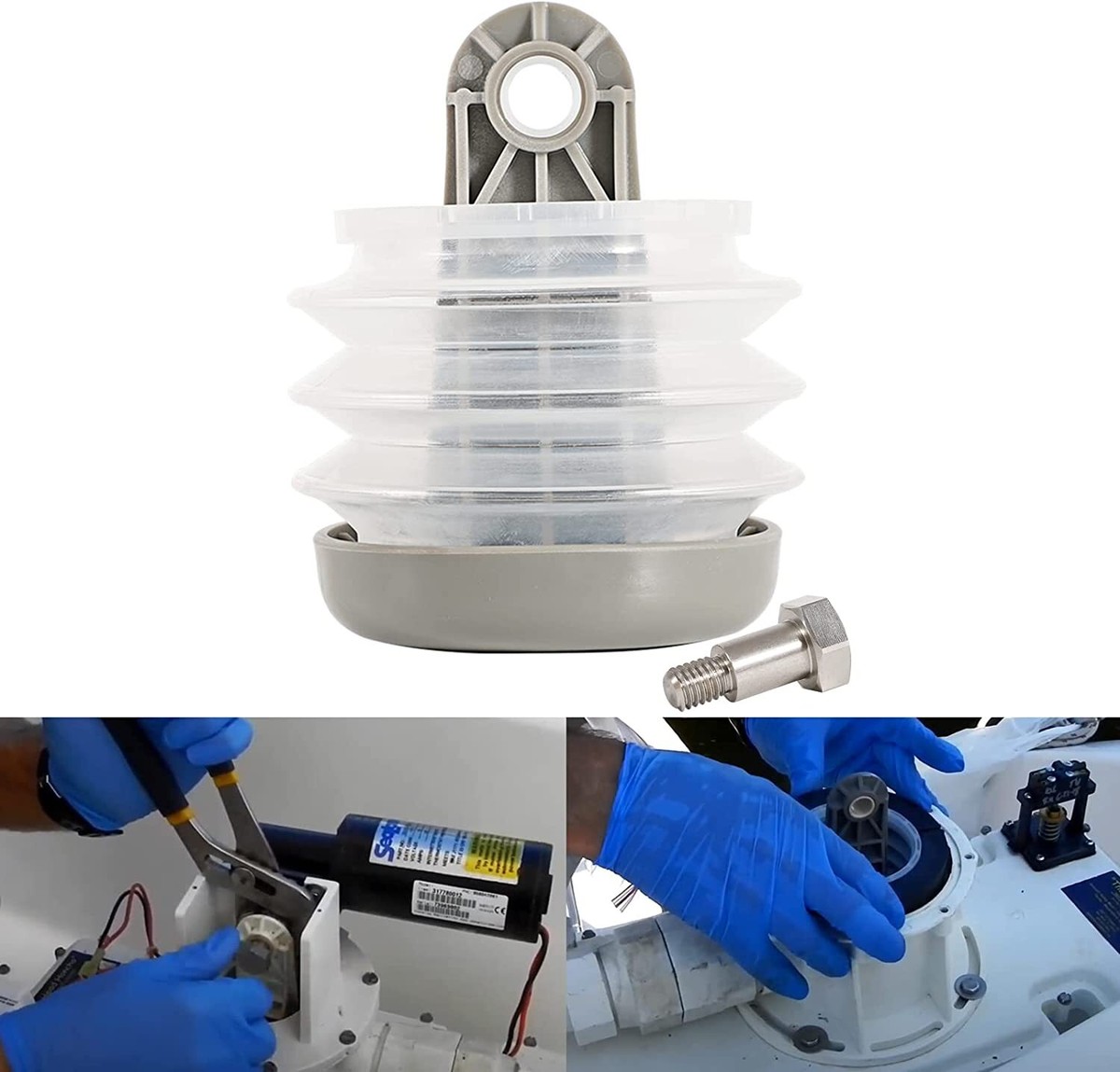 Vacuflush Parts Dometic 385230980 Pump Bellow Replacement Kit - For VHT ...