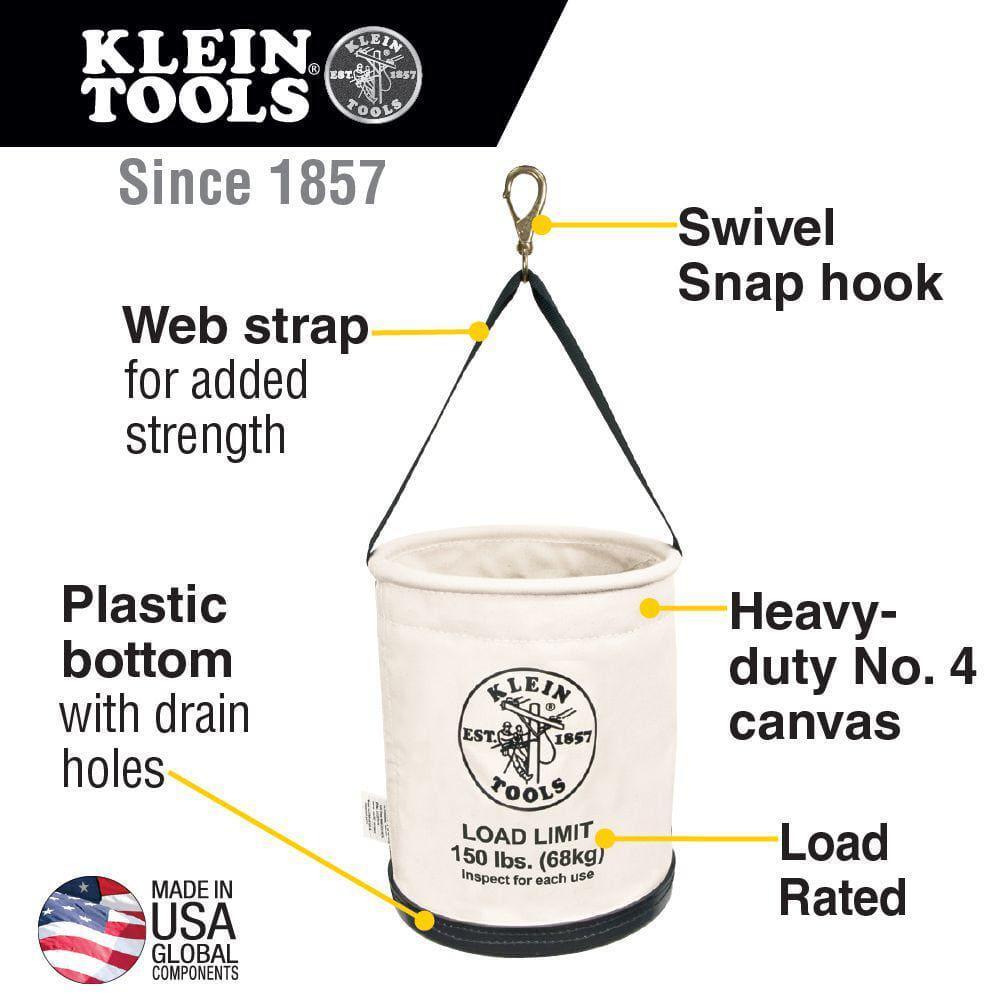 Klein Tools All Purpose Linemans Canvas Work Bucket Tool Transfer ...