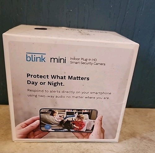 Blink Mini Compact indoor plugin smart security camera 1080p HD UPC ...