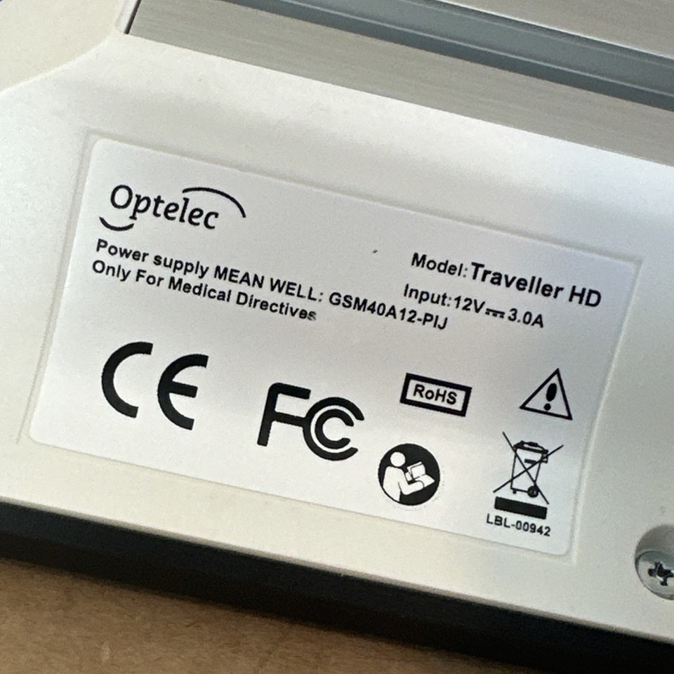 Optelec Traveller HD Portable Low Vision Video Magnifier 13.3 Inch ...