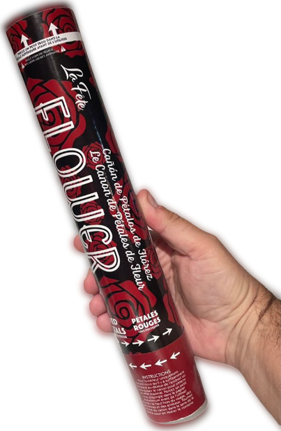 RED FLOWER PETAL CANNON Stick Shoots Poly Roses In Air Twist Pop ...