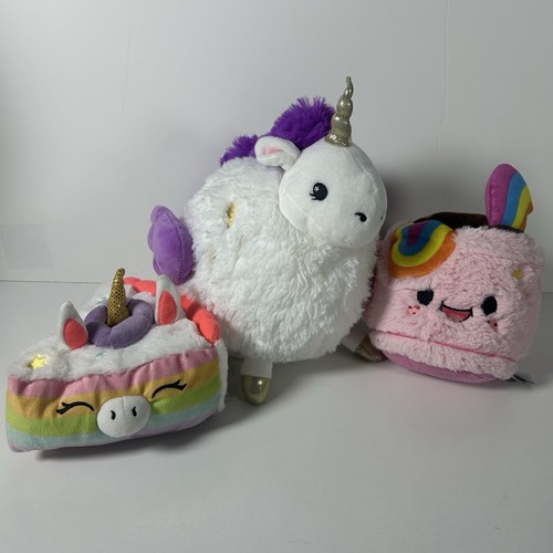 Squishable Cake Slice Unicorn Cap Plush Rainbow Stuffed Animal Toy Lit Of 3 | eBay