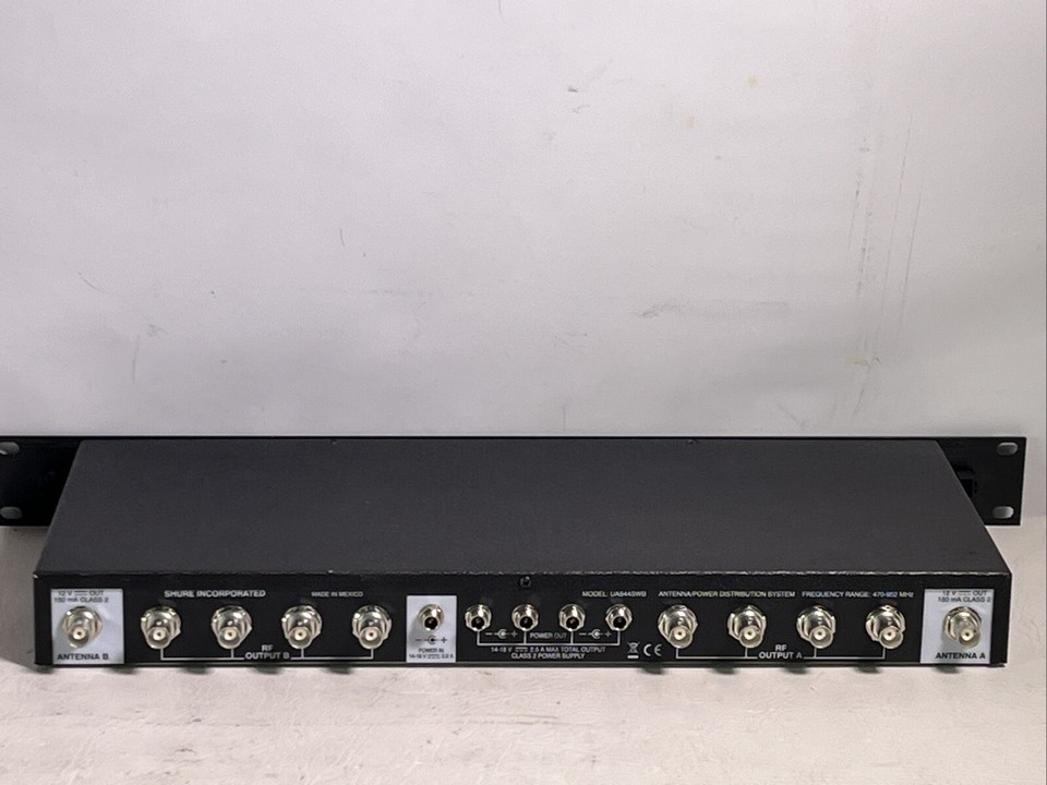 Shure UA844+SWB UHF Antenna / Power Distribution System | W/ AC Adapter ...