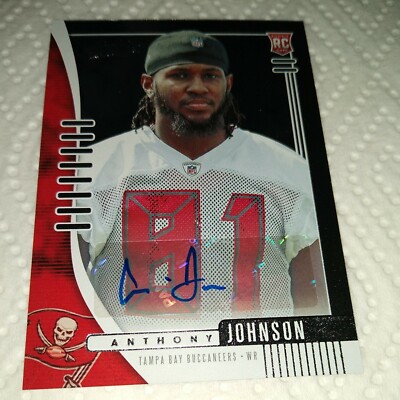 Anthony Johnson 2019 Absolute Autograph Rookie #191 Buccaneers Buffalo ...