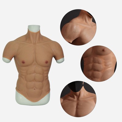 SMITIZEN Silicone Men Fake Chest Muscle Body Suit Costume Cosplay ...