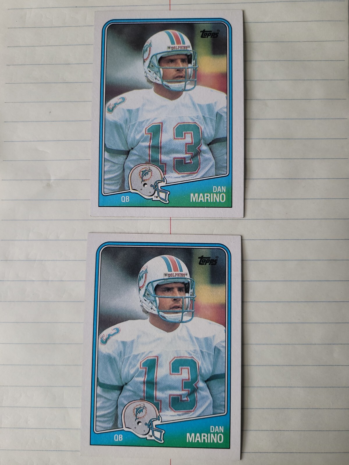 (2) 1988 Topps Dan Marino Miami Dolphins #190 Football Card | eBay